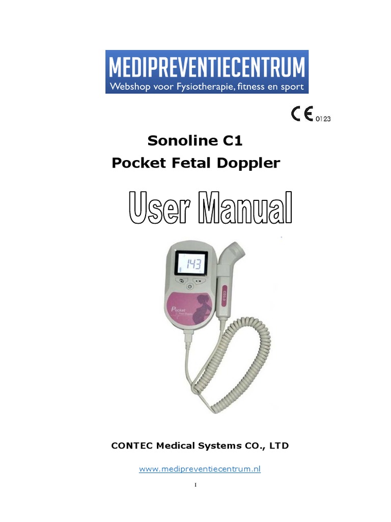 Fetal Doppler Sonoline C c1 Manual Handleiding Gebruiksaanwijzing ...