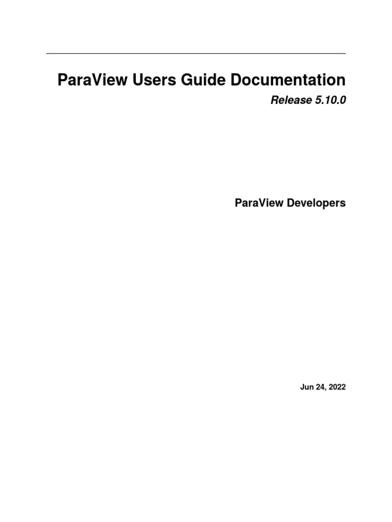 Paraview Users Guide Documentation Pdf Scripting Language Shell