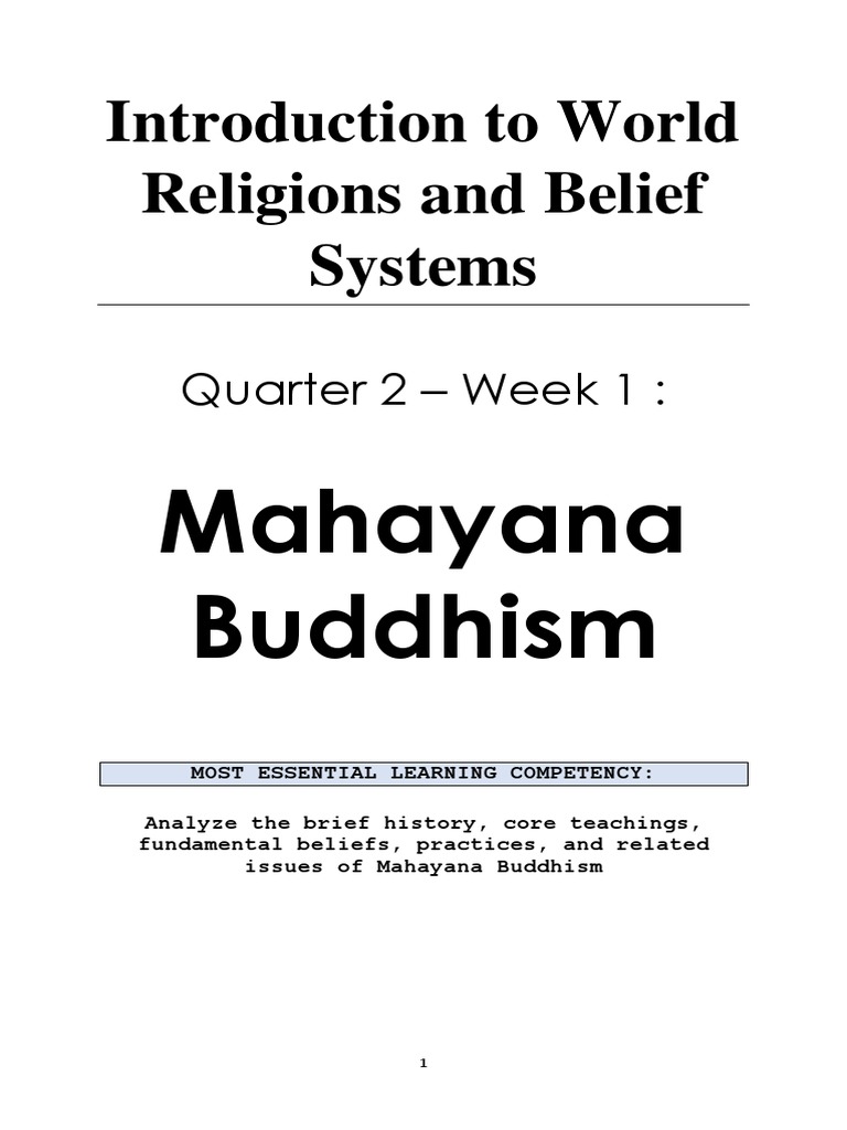 Q2 Week1 Introduction To World Religions and Belief Systems | PDF ...