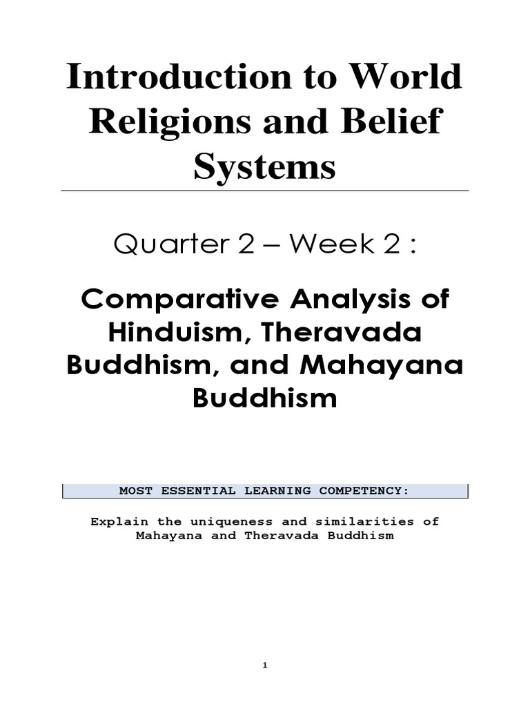 Q2 Week2 Introduction To World Religions and Belief Systems | PDF ...