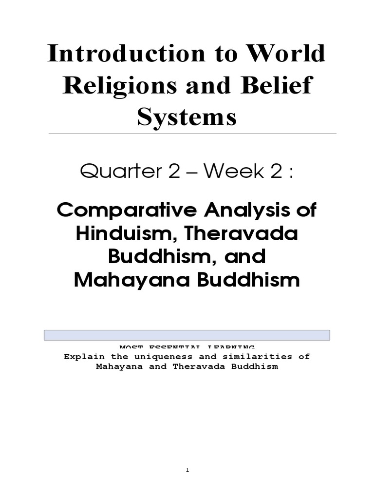 Comparative Study of Hinduism and Buddhism | PDF | Karma | Nirvana