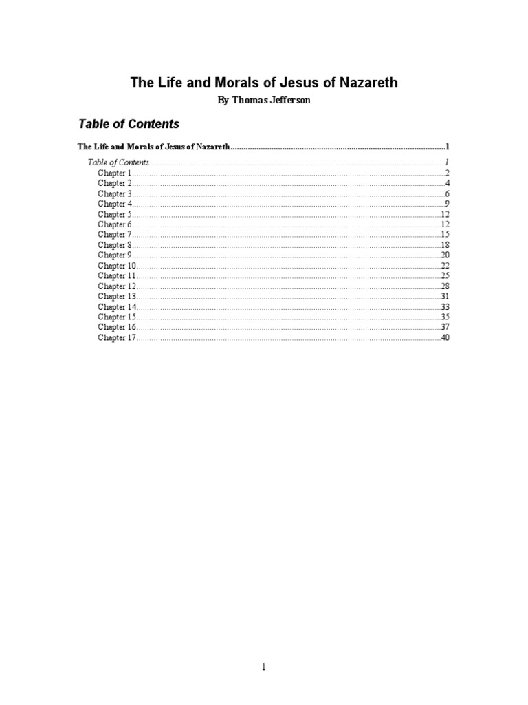 The Life and Morals of Jesus of Nazareth | PDF | Bible Content ...
