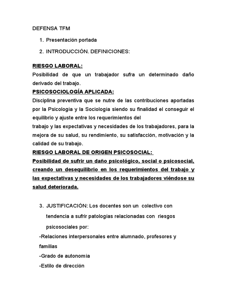 Defensa TFM | PDF | Sicología