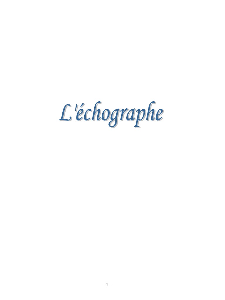Guide pratique de l'échographie médicale | PDF | Échographie | Ultrason