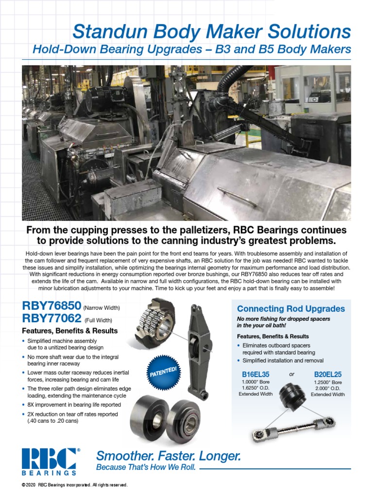 Bodymaker Solutions Flyer RBC WEB | Download Free PDF | Bearing (Mechanical) | Machines