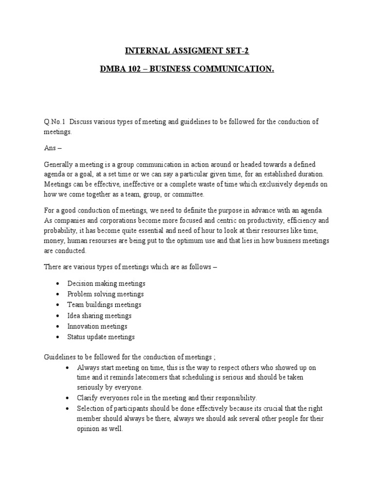 Set 2 Dmba 102 | Download Free PDF | Memorandum | Advertising