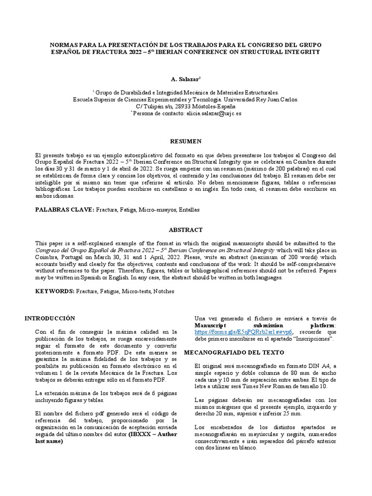 Ejemplo Paper | PDF | Escritura | Comunicación escrita