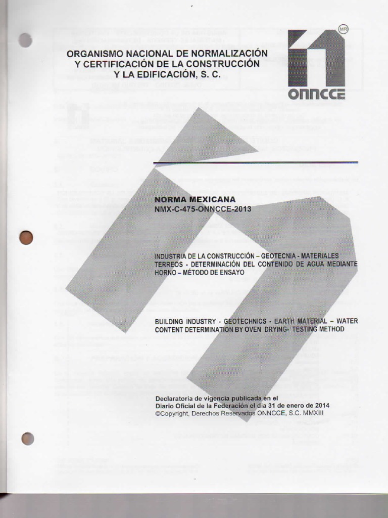 NMX C 475 Onncce 2013 | PDF