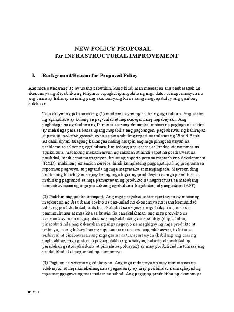 Mock Policy Proposal For APan | PDF