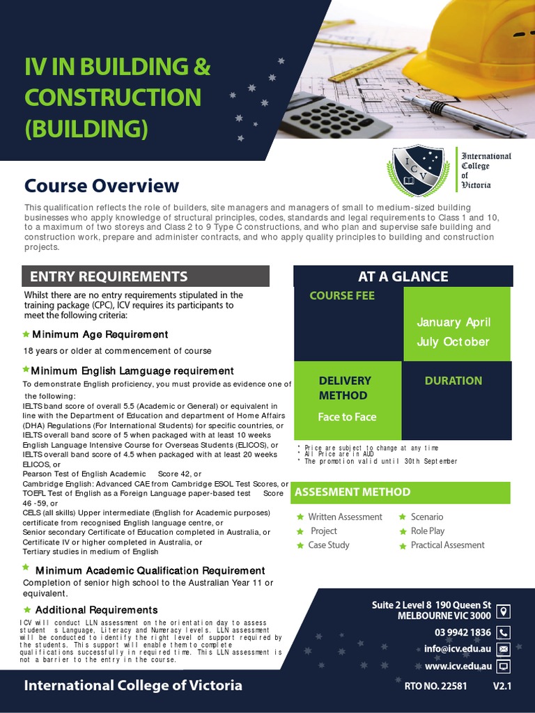 Certificate in Building and Construction Course | PDF | Technology ...