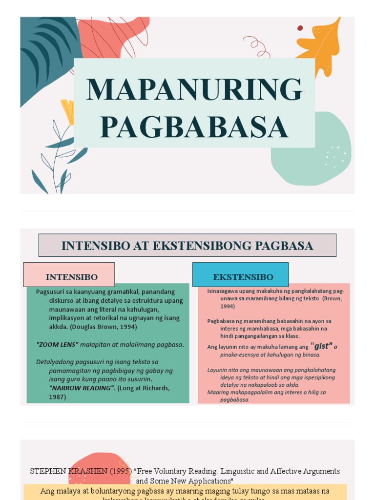 Mga Teknik Sa Pagbasa | PDF