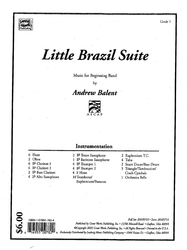 Little Brazil Suite Andrew Balent 1 | PDF