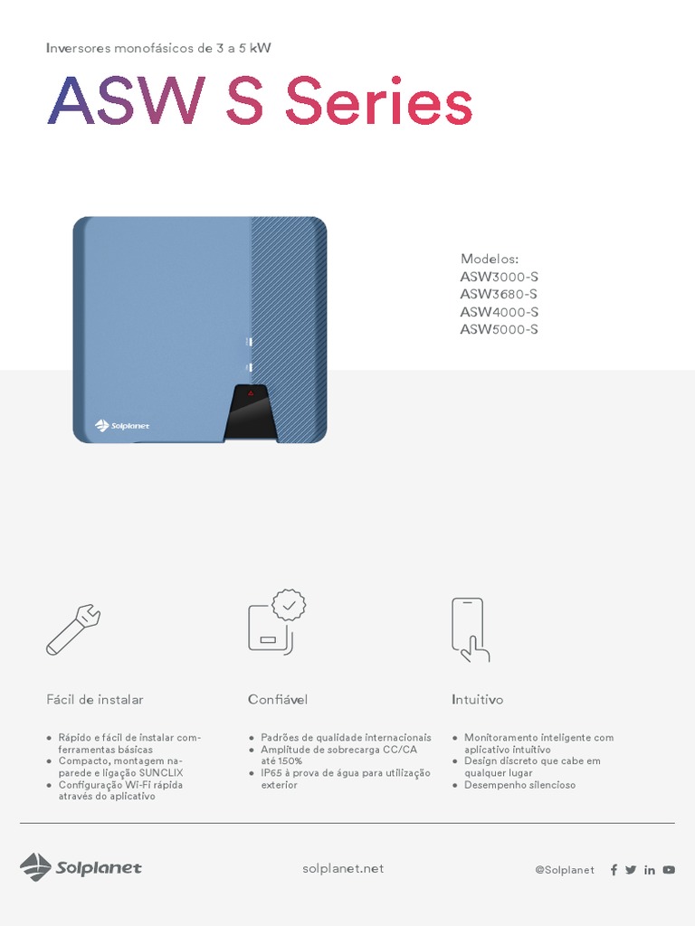 Datasheet ASW S Series 0921 - Web | PDF | Engenharia Elétrica | Quantidades físicas
