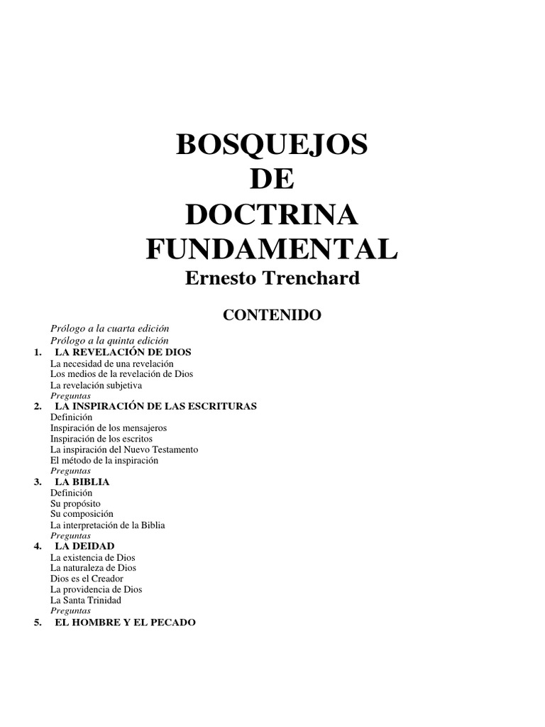 56 Bosquejos de Doctrina Fundamental | PDF | espíritu Santo | Pecado