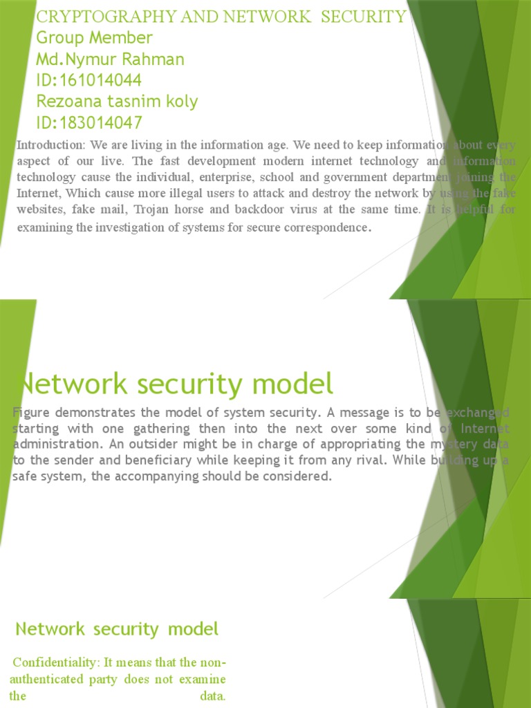 Network Security in Cryptography | PDF | Encryption | Key (Cryptography)