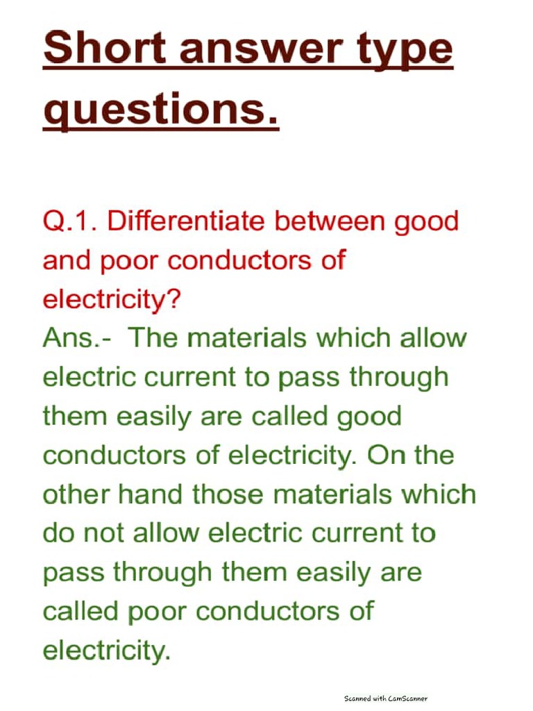 Short Answer Type Question | PDF