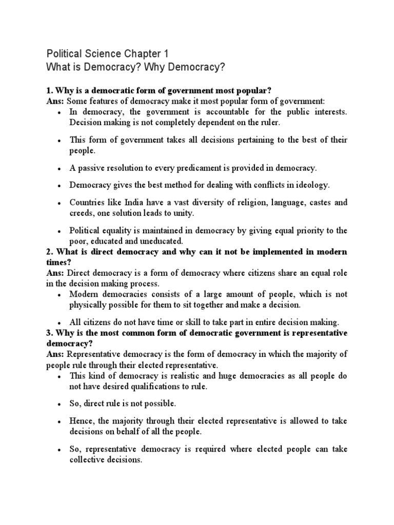 Understanding Democracy and Its Features | PDF | Democracy | Political ...