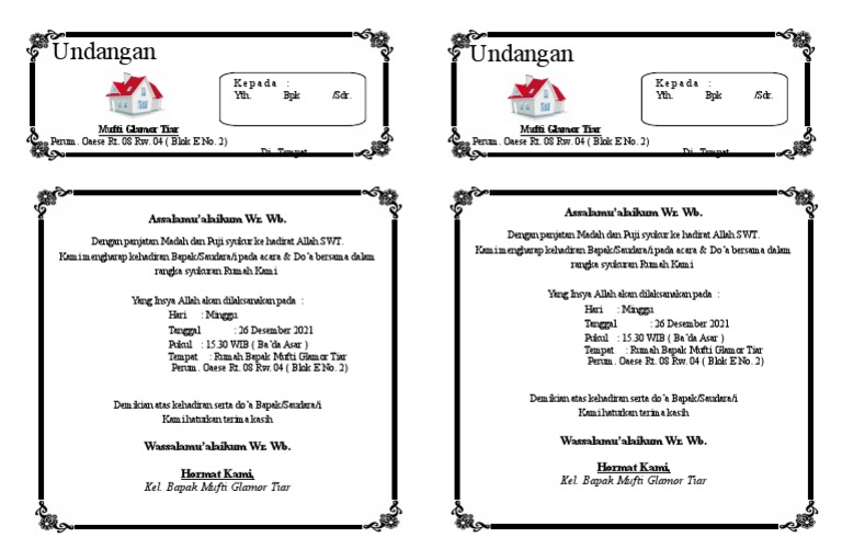 Undangan Rumah | PDF