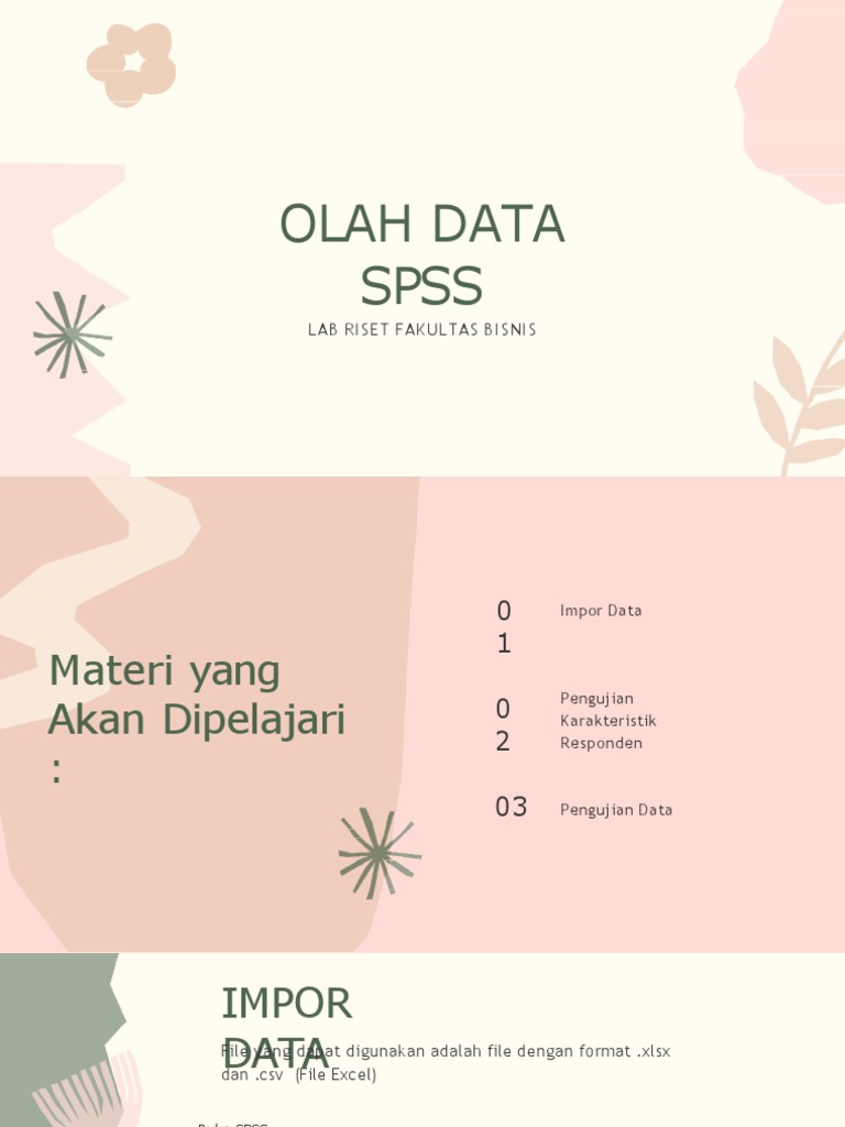MATERI - SPSS - Analisis Data | PDF