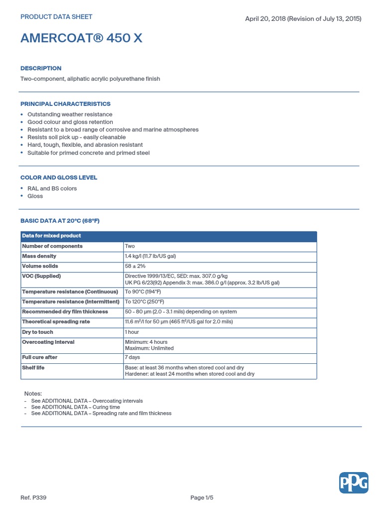 Amercoat 450 X | PDF | Epoxy | Legal Liability