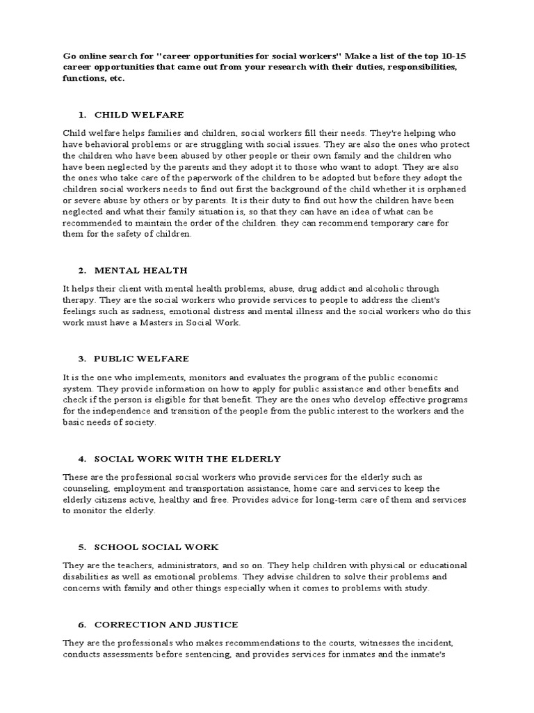 CAREEROPPORTUNITIES | Download Free PDF | Social Work | Child Abuse