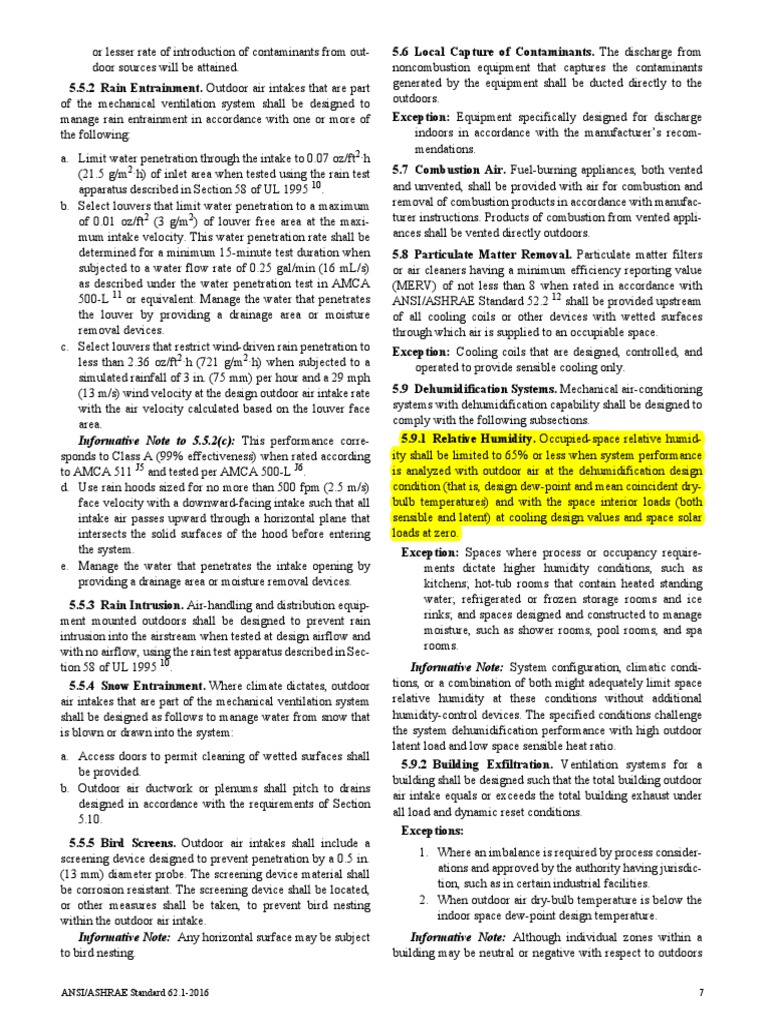 Pages From ASHRAE Standard 62.1 | PDF | Ventilation (Architecture ...