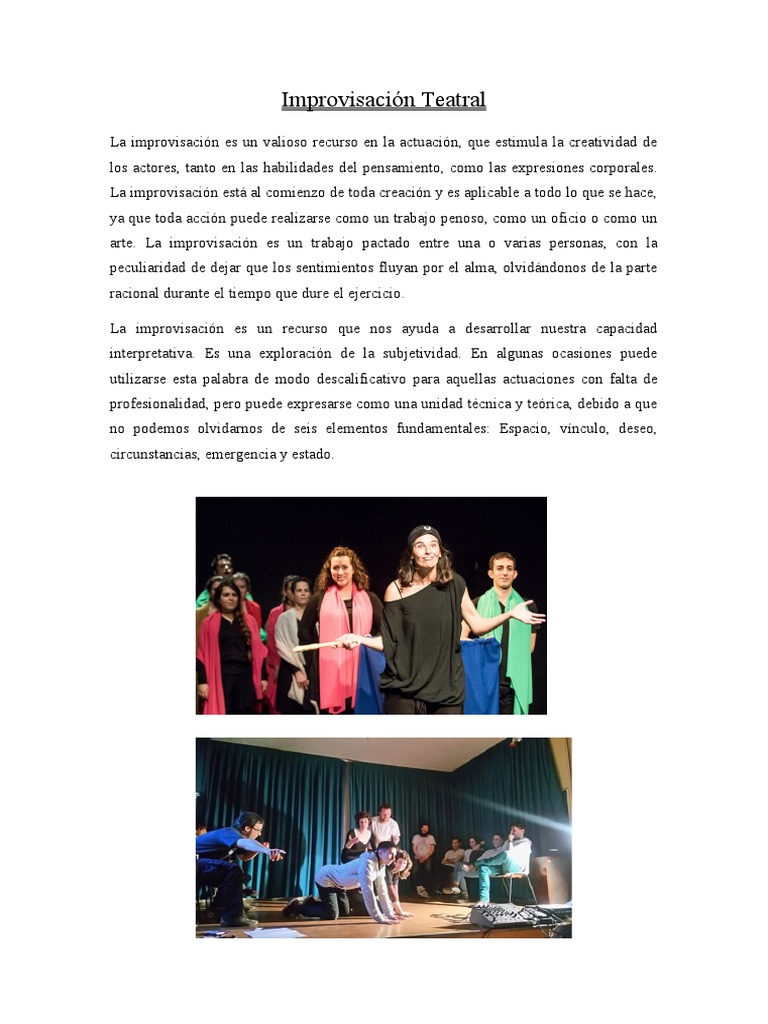 Improvisación Teatral | PDF