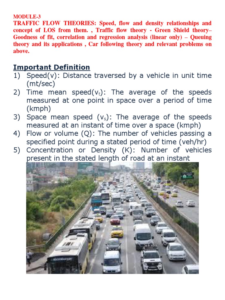Traffic Engineering Module 3 Pdf Regression Analysis Applied 7383