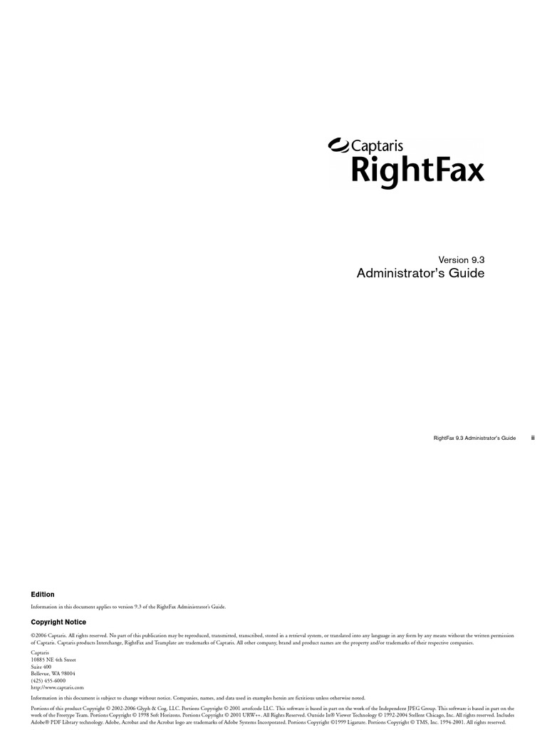 RightFax 9 3 Administrator's Guide | PDF | Email | Fax