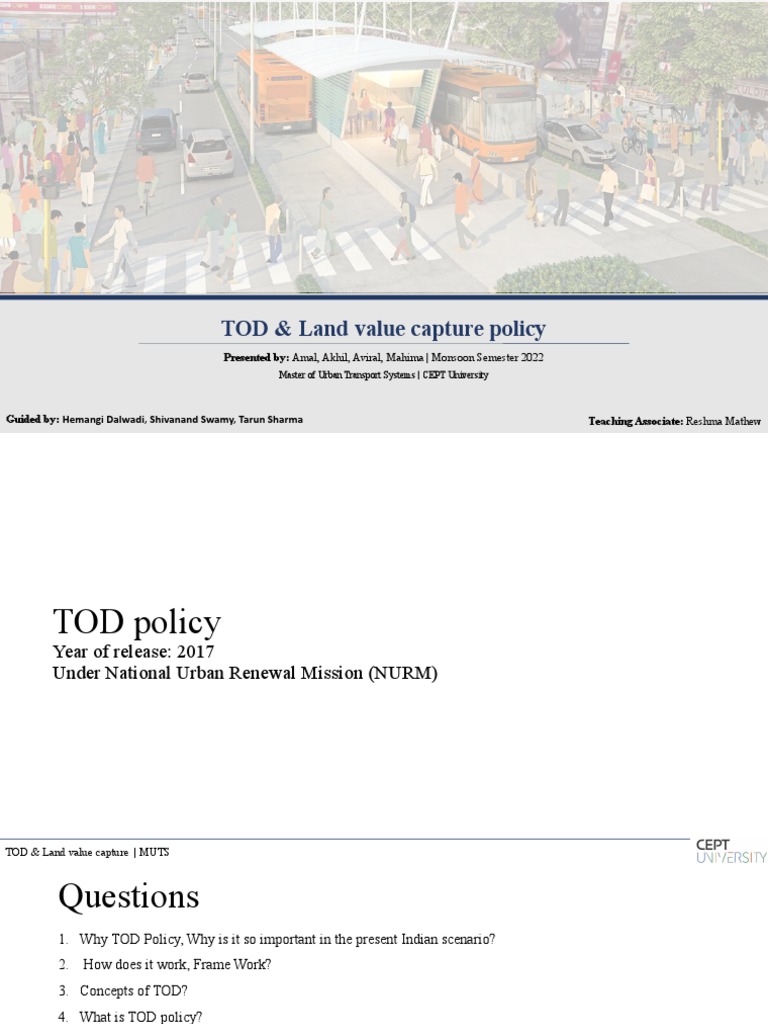 TOD & Land Value Capture - 18.8.22 | PDF | Real Estate Appraisal | Taxes