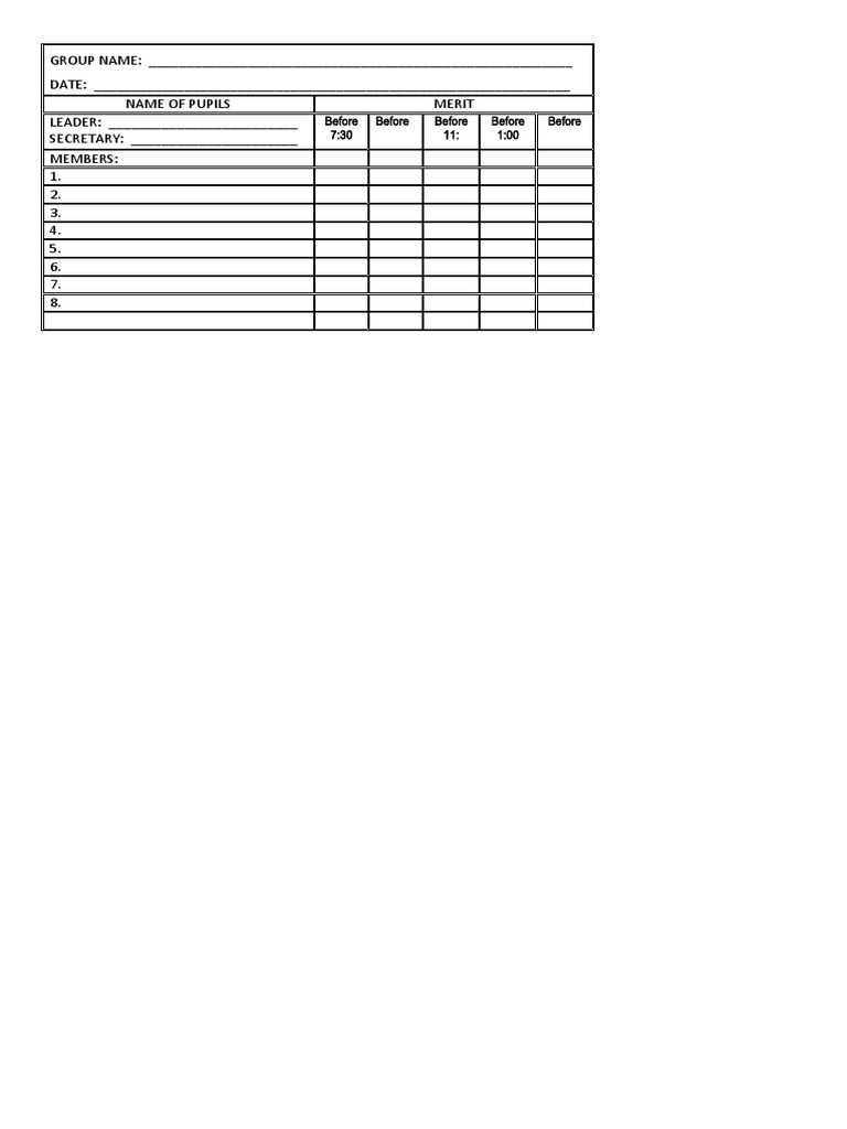 Daily Cleaners Rating Form 2 | PDF