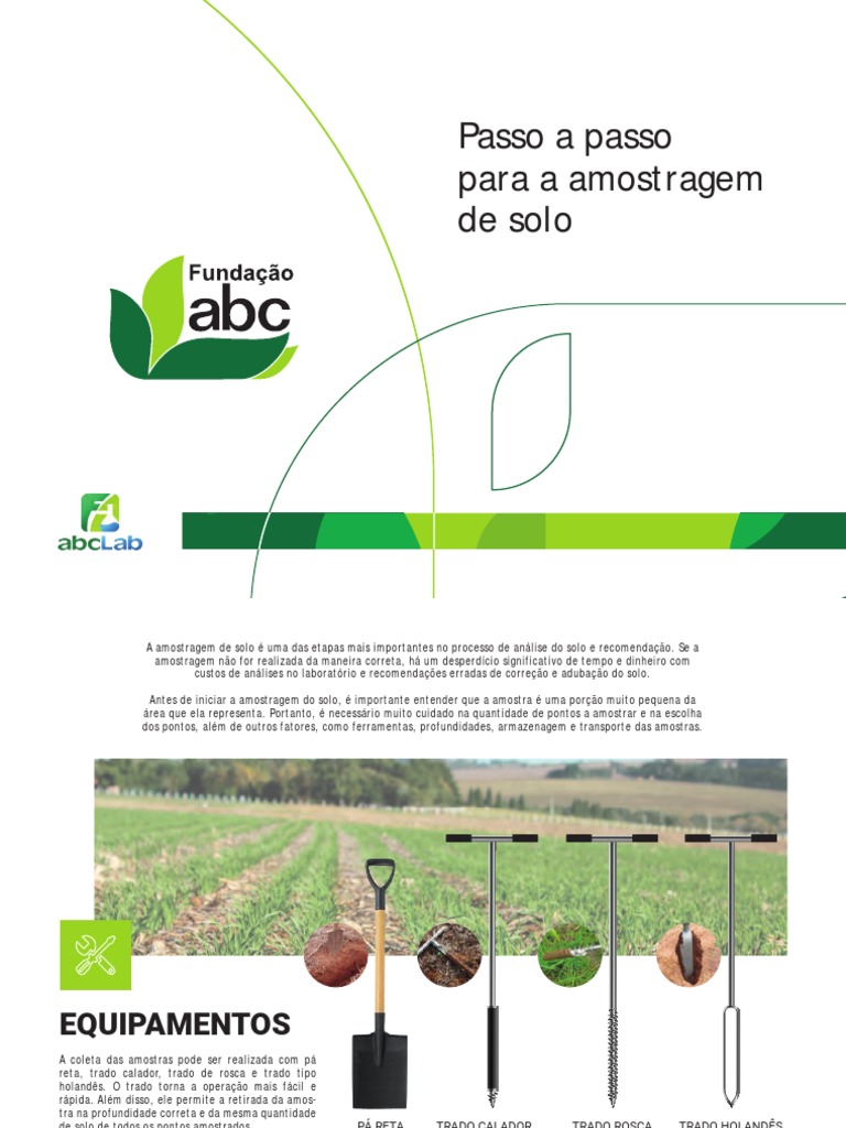 Guia Amostragem de Solos | PDF | Solo | Amostragem (Estatística)