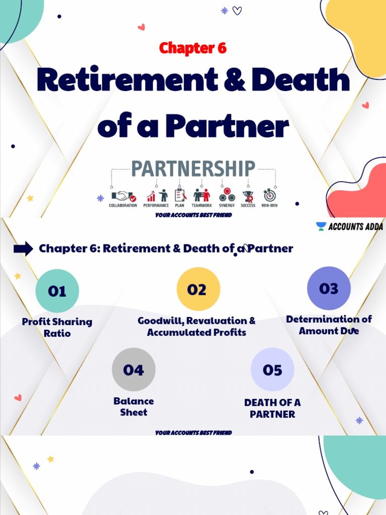 Retirement and Death of a Partner | PDF | Debits And Credits | Goodwill ...