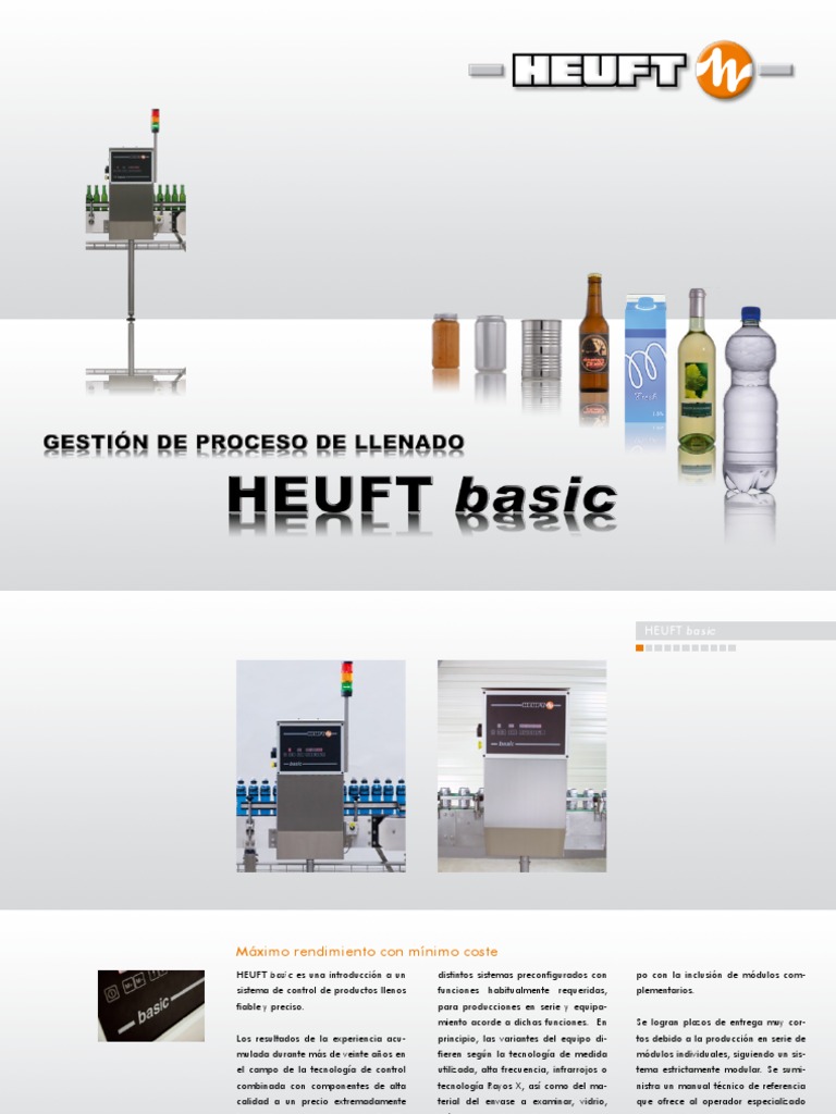 Manual de usuario HEUFT Basic | PDF | Rayo X | Básico