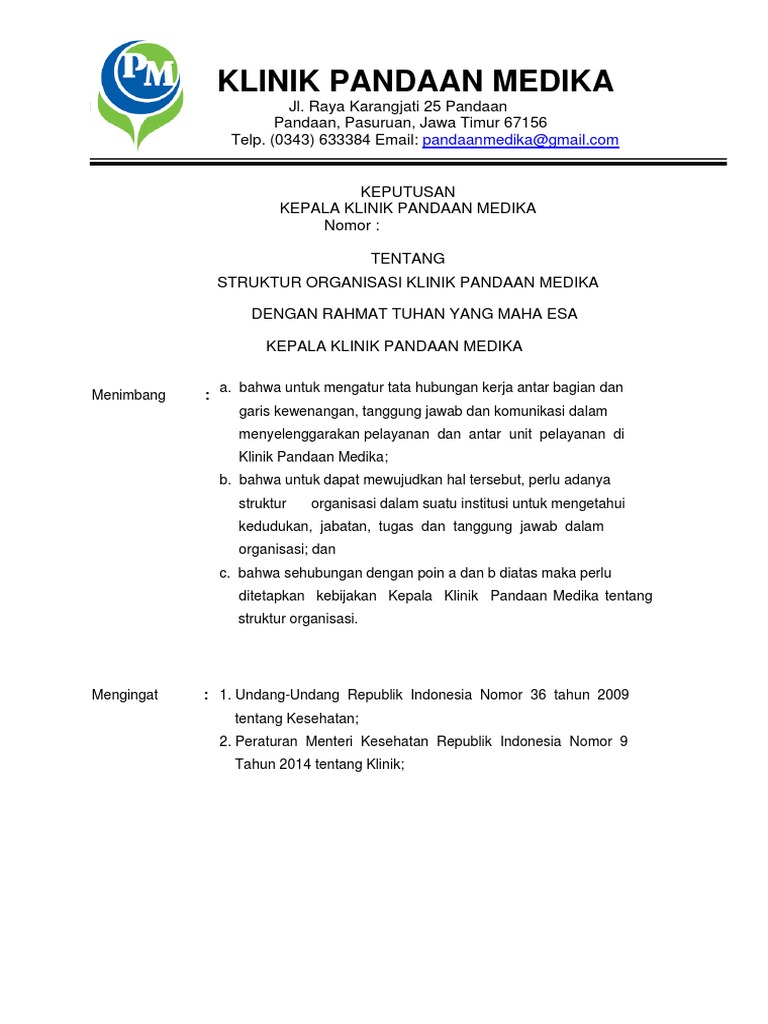 Tkk1 Ep 2 SK Tentang Struktur Organisasi-Pm | PDF