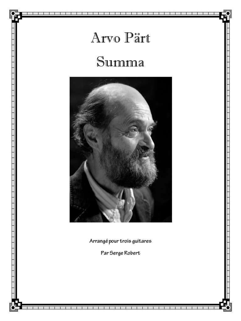 Arvo-Part Summa G | PDF | Échecs | Ouverture (échecs)
