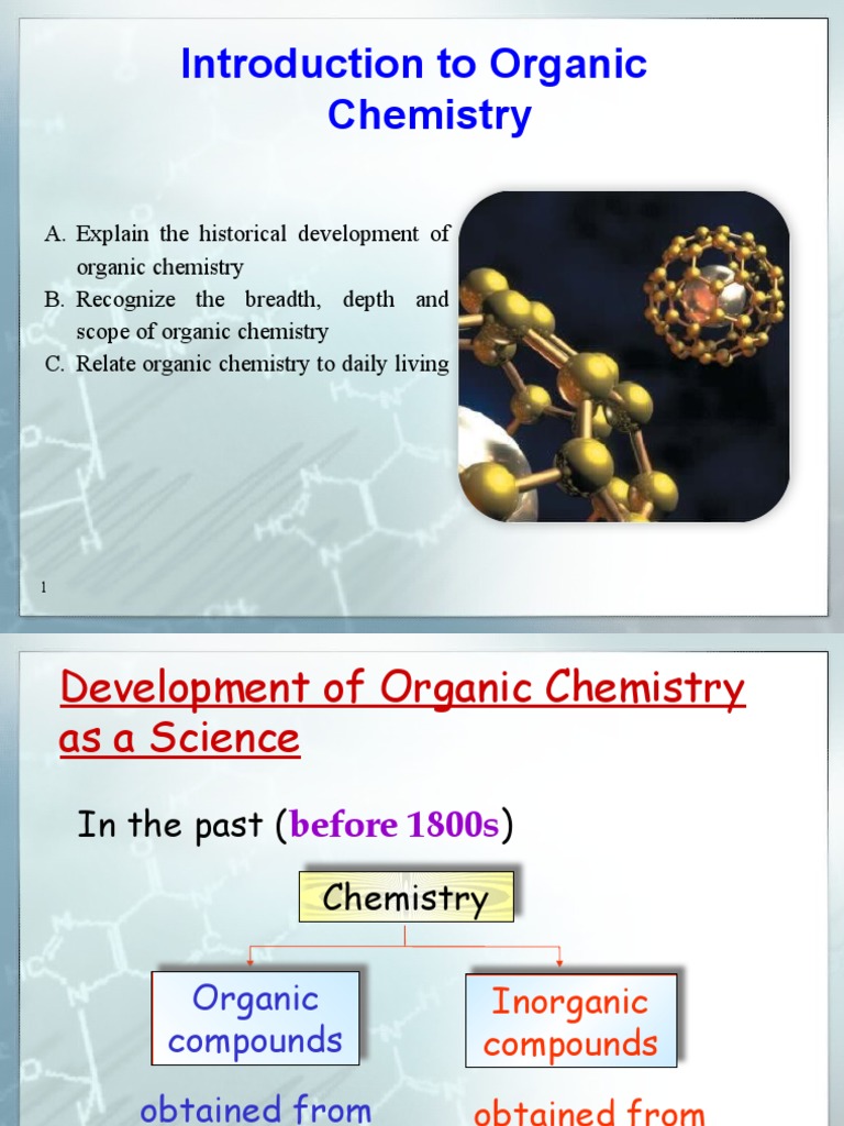 Week 2 Lesson 2 1-Intro-Orgchem | PDF | Organic Compounds | Chemistry
