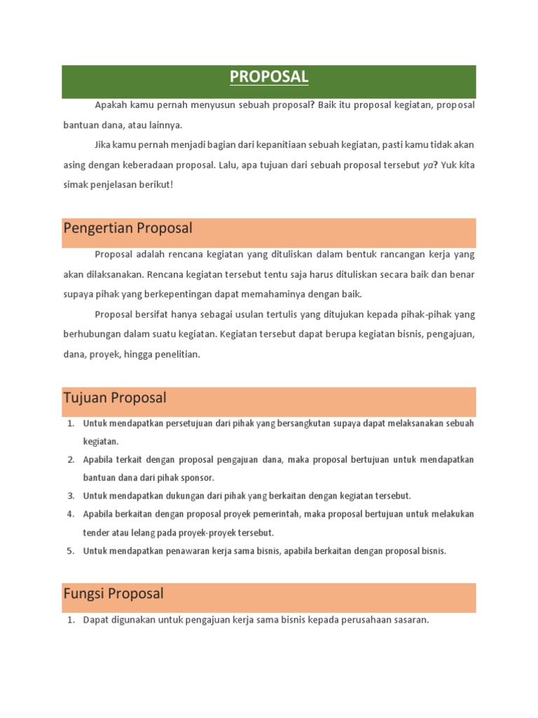 Materi Proposal | PDF