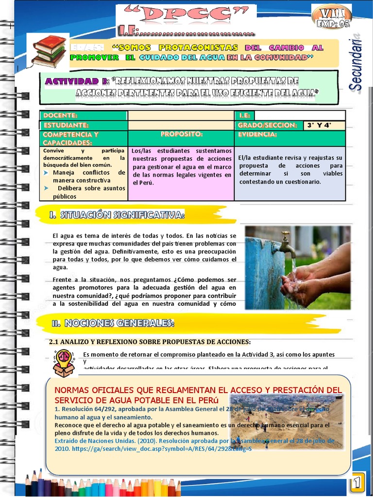 DPCC Actividad 3 | PDF | Agua