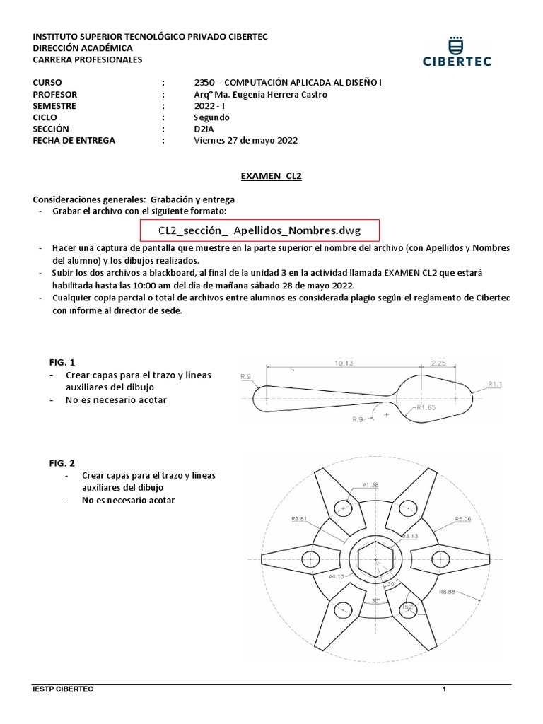 Diseño arquitectónico Cibertec AutoCAD | PDF
