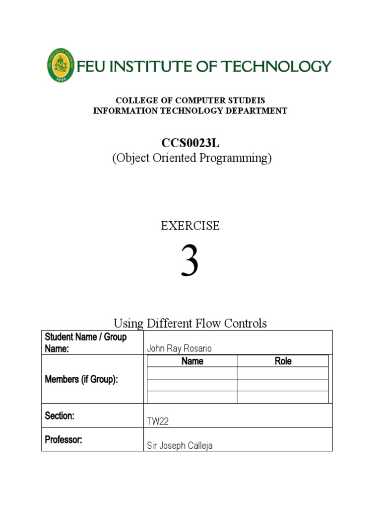 Lab - Exp - 3 (Using Different Flow Controls) | PDF | Interest | Computer Program