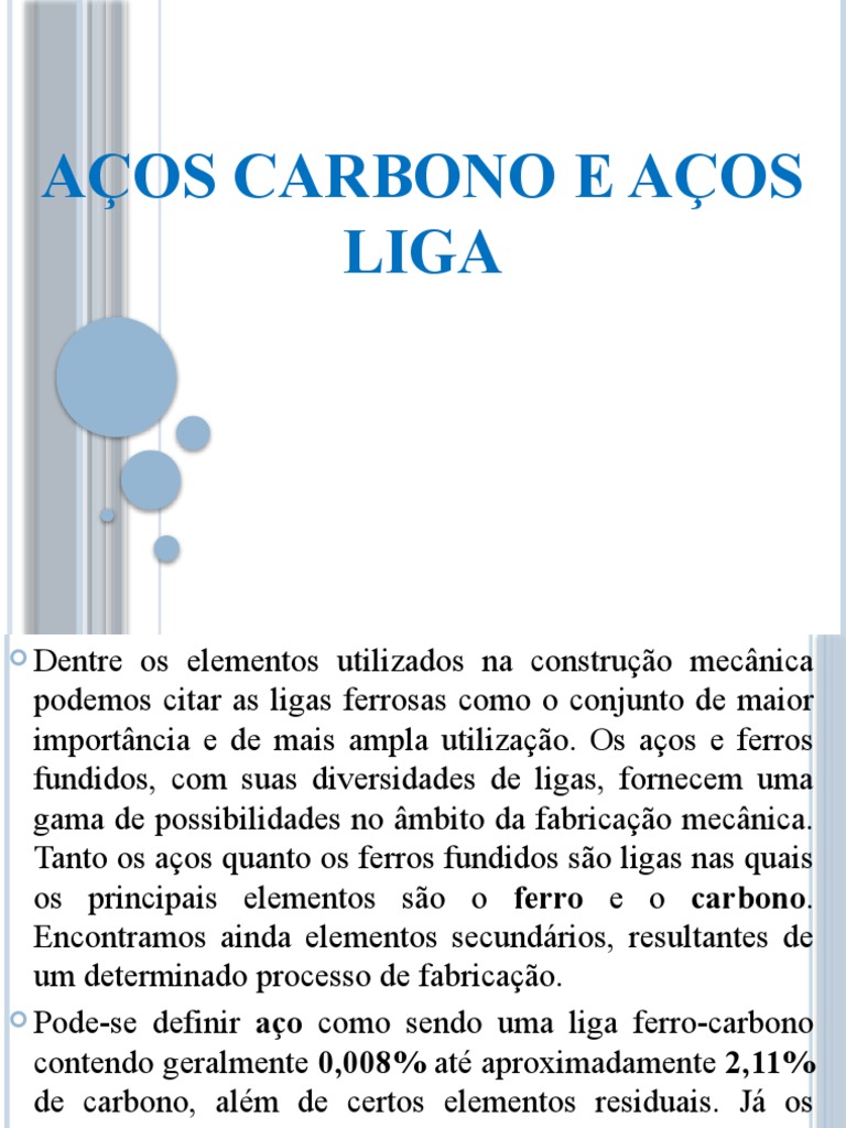 5.1 - Aços Carbono e Aços Liga | PDF | Aço | Liga