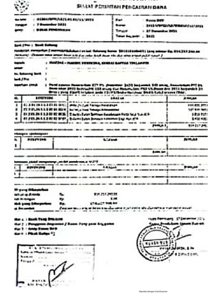 Sp2d & Slip GJH 2021br | PDF