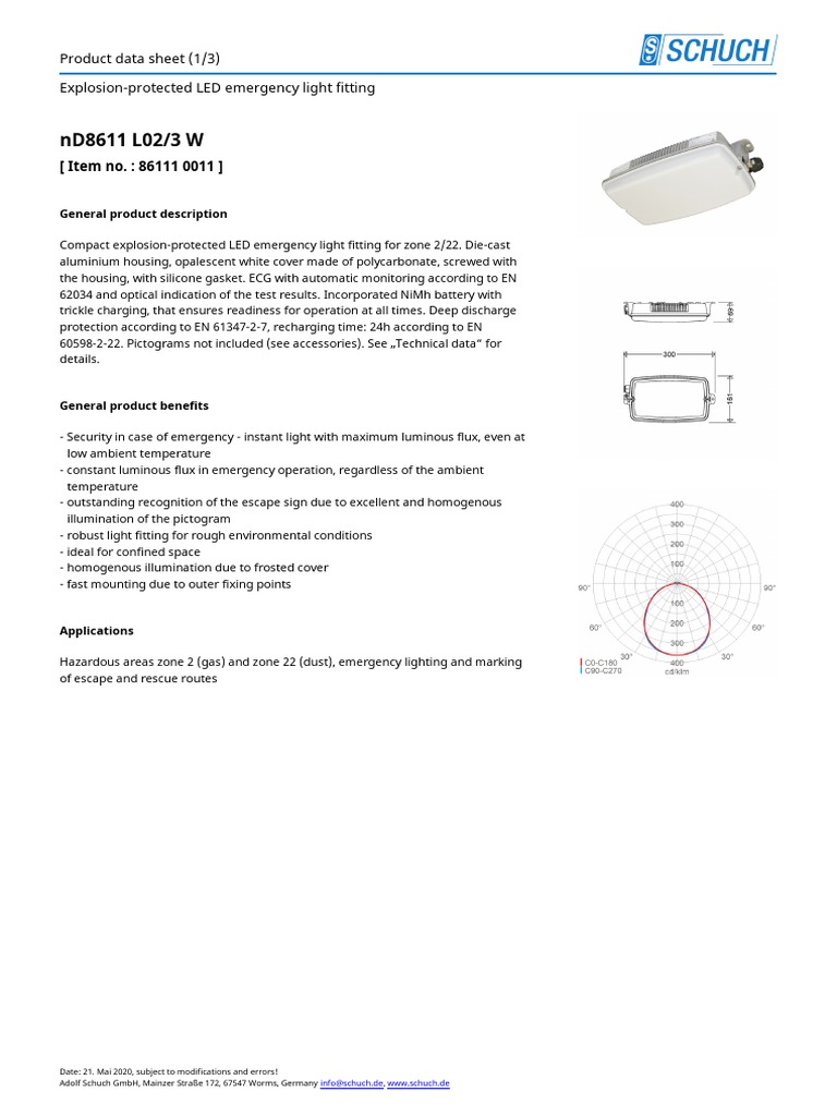 SCHUCH nD8611 L02 3 | PDF | Lighting | Electricity