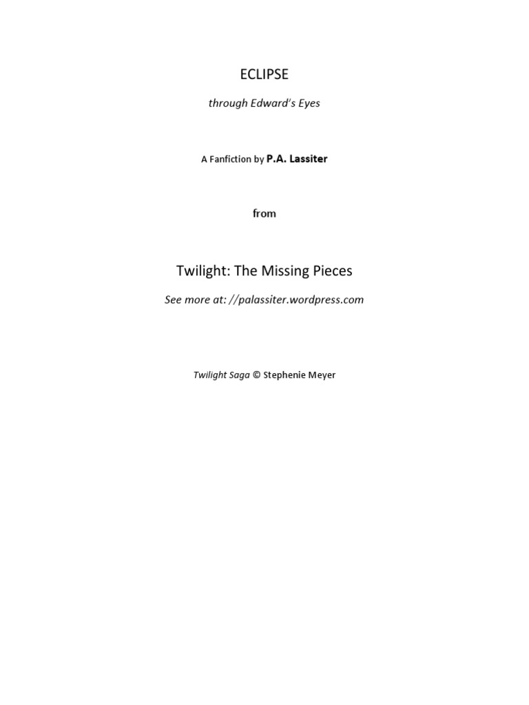 Eclipse: Through Edward's Eyes | PDF