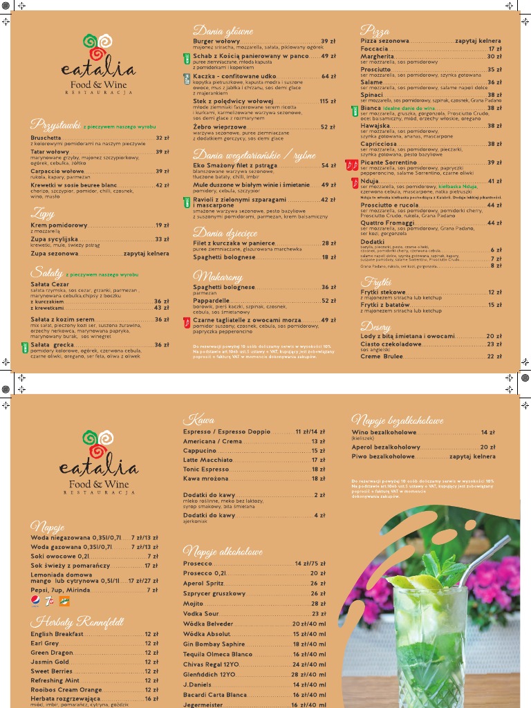 Eatalia Menu | PDF