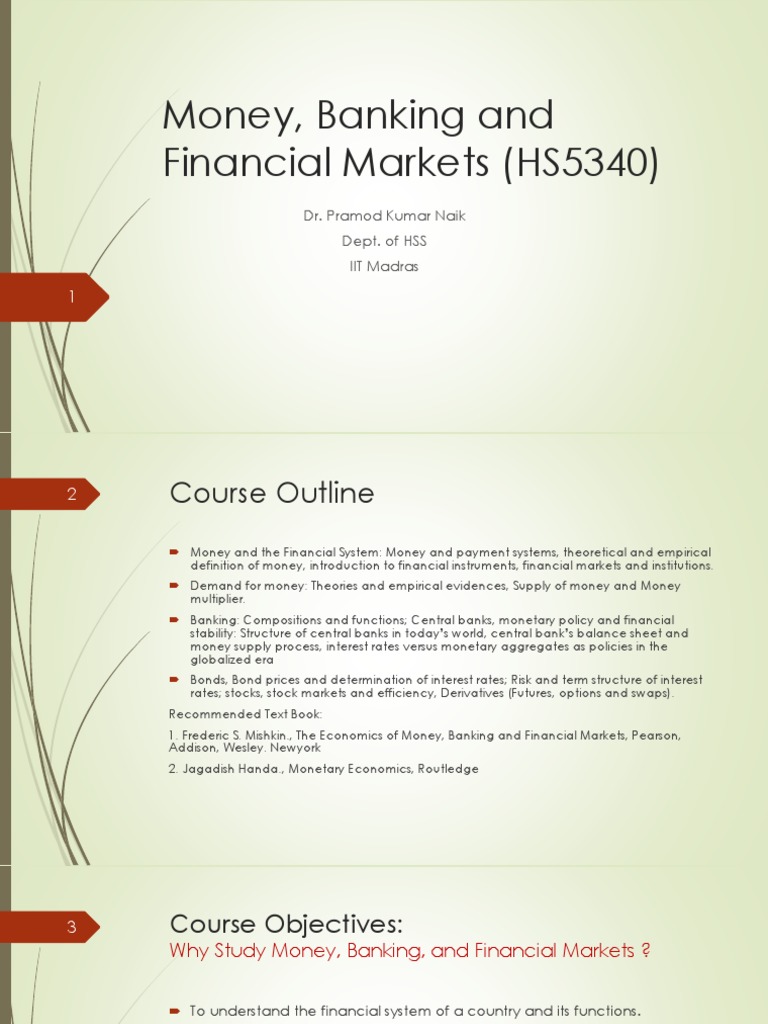Overview of Money and Financial Markets | PDF | Money | Securities ...