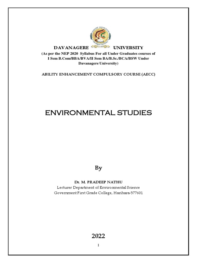 EVS Final Notes 2022 NEP | PDF | Ecosystem | Atmosphere Of Earth