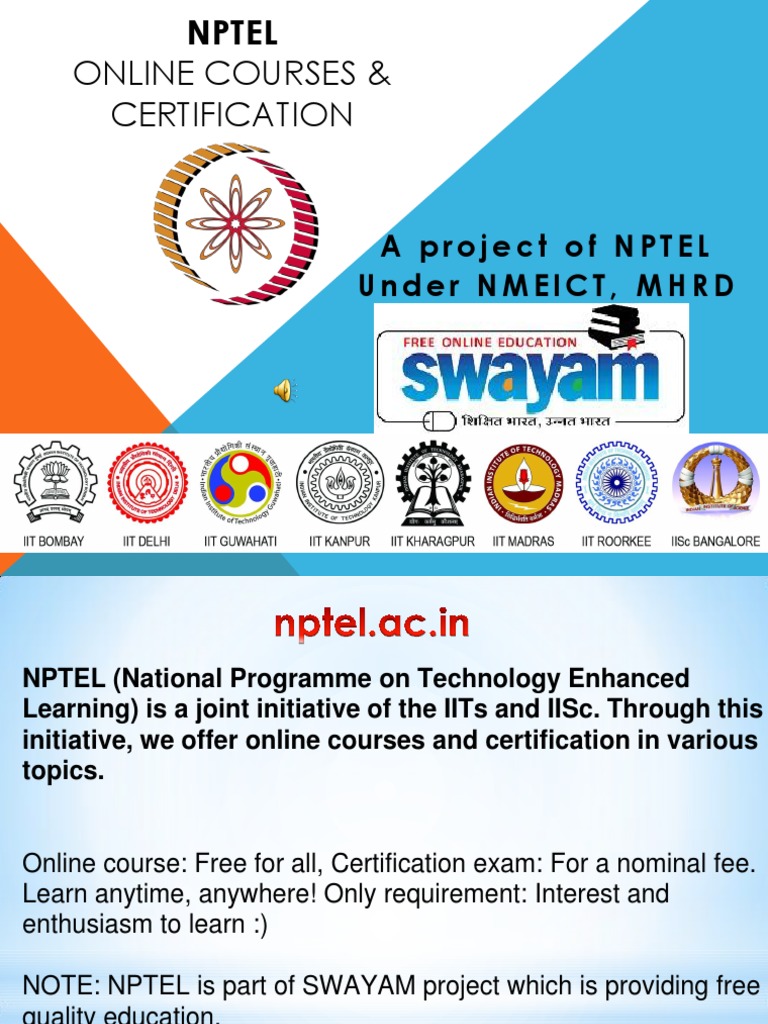 Nptel Introduction | PDF