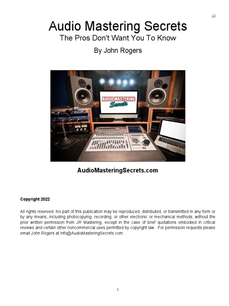 Audio Mastering Secrets FREE PDF | PDF | Equalization (Audio) | Acoustics